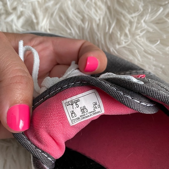 Vans | Shoes | Vans In Grey And Pink 75 | Poshmark